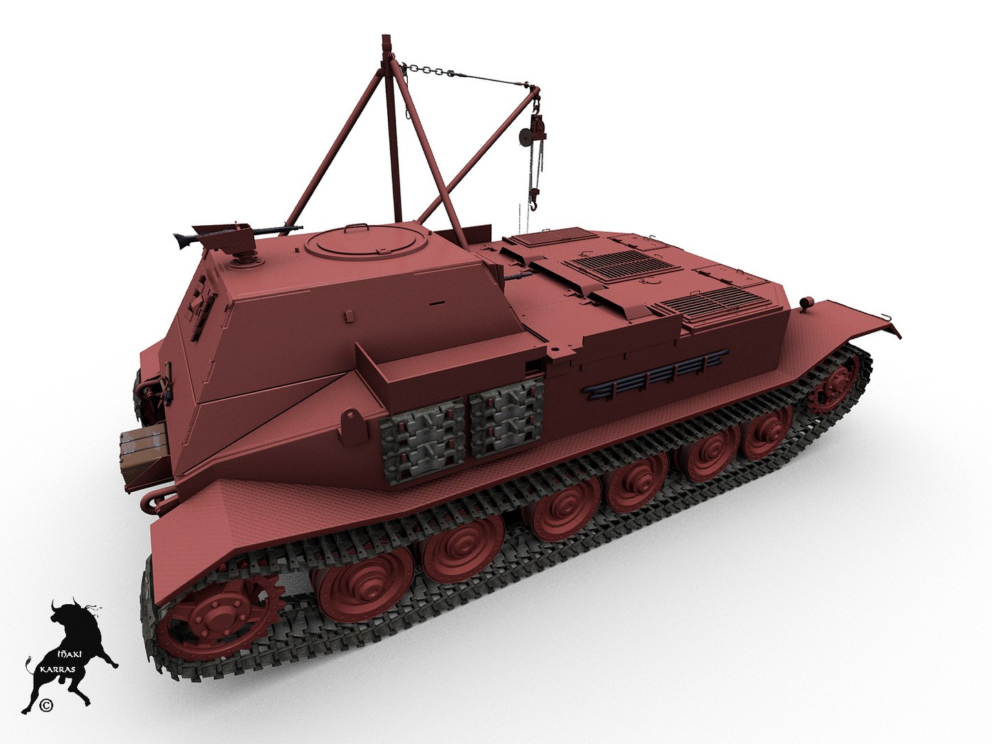 3d Vk P Bergepanzer Model