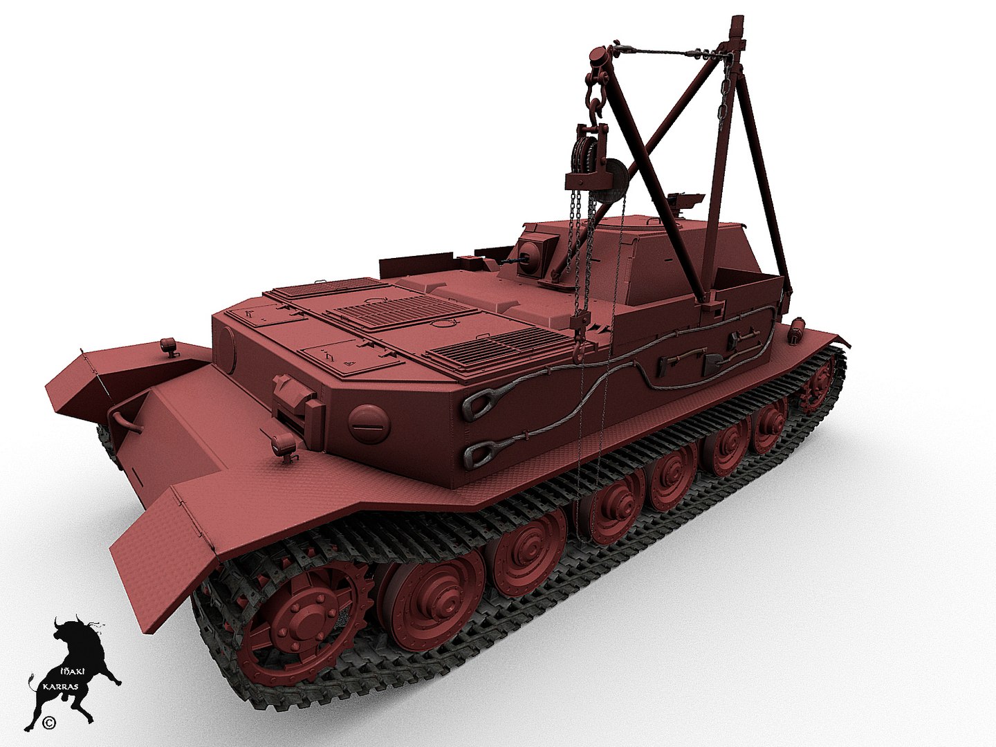 3d Vk P Bergepanzer Model