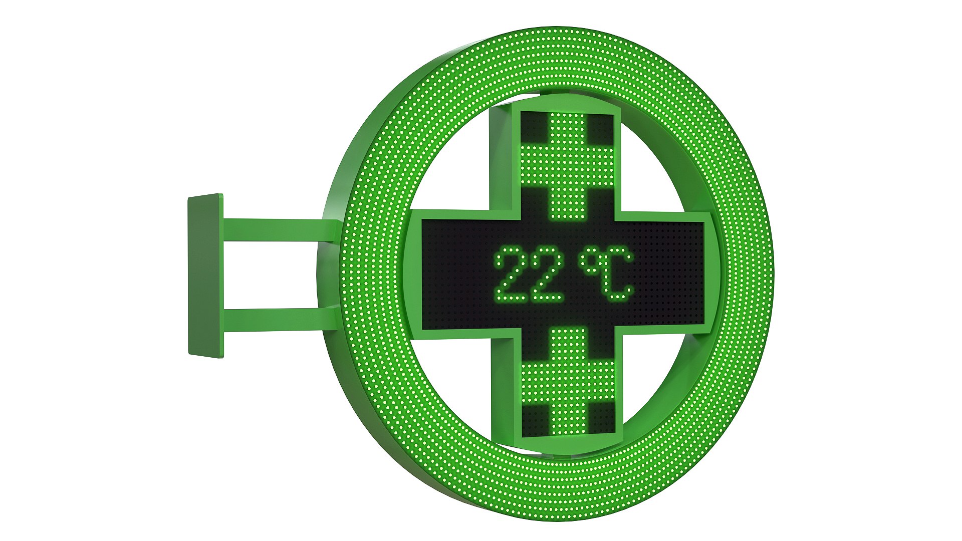 Round Led Pharmacy Cross 3D Model - TurboSquid 2023391