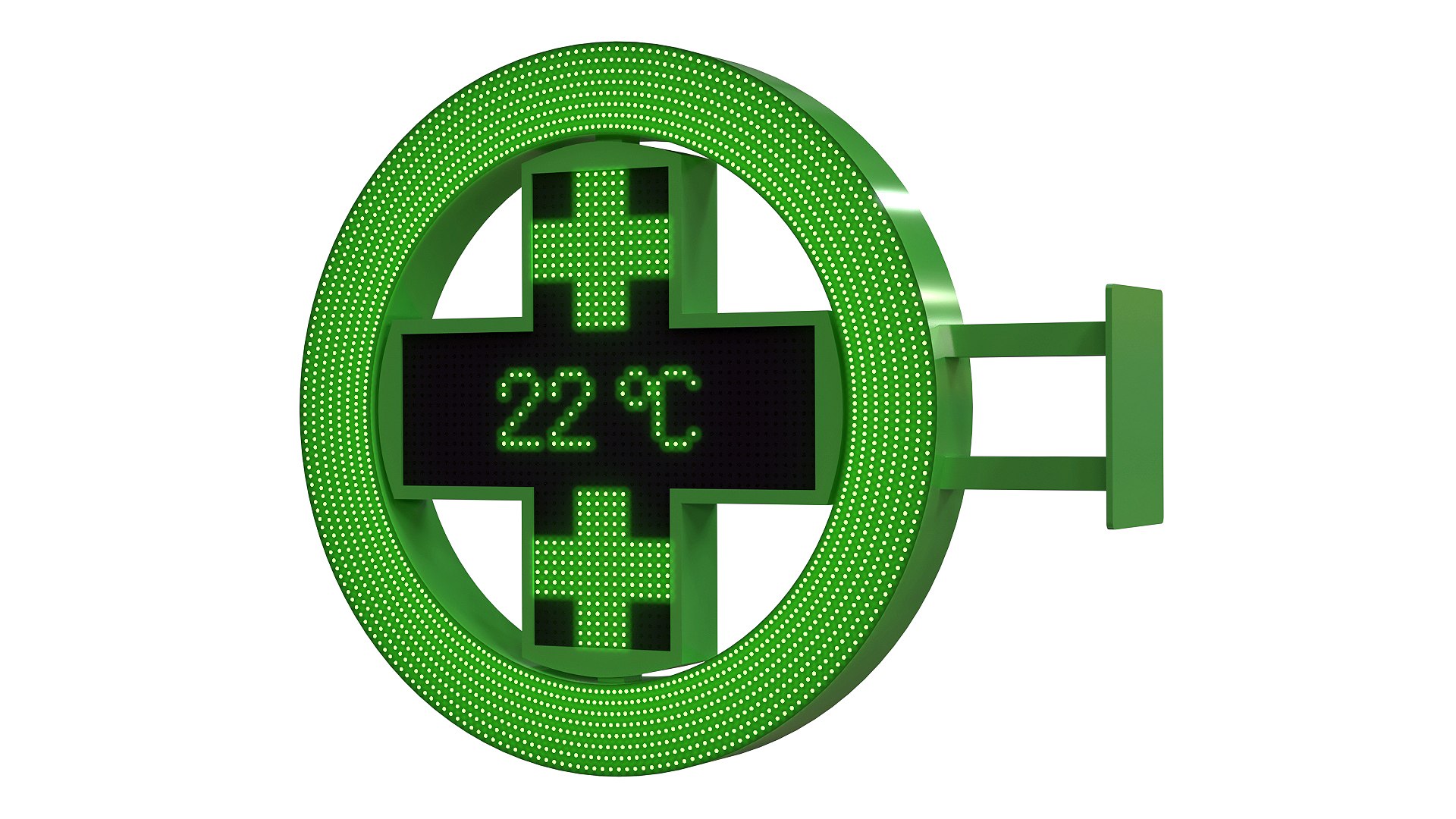 Round Led Pharmacy Cross 3D Model - TurboSquid 2023391