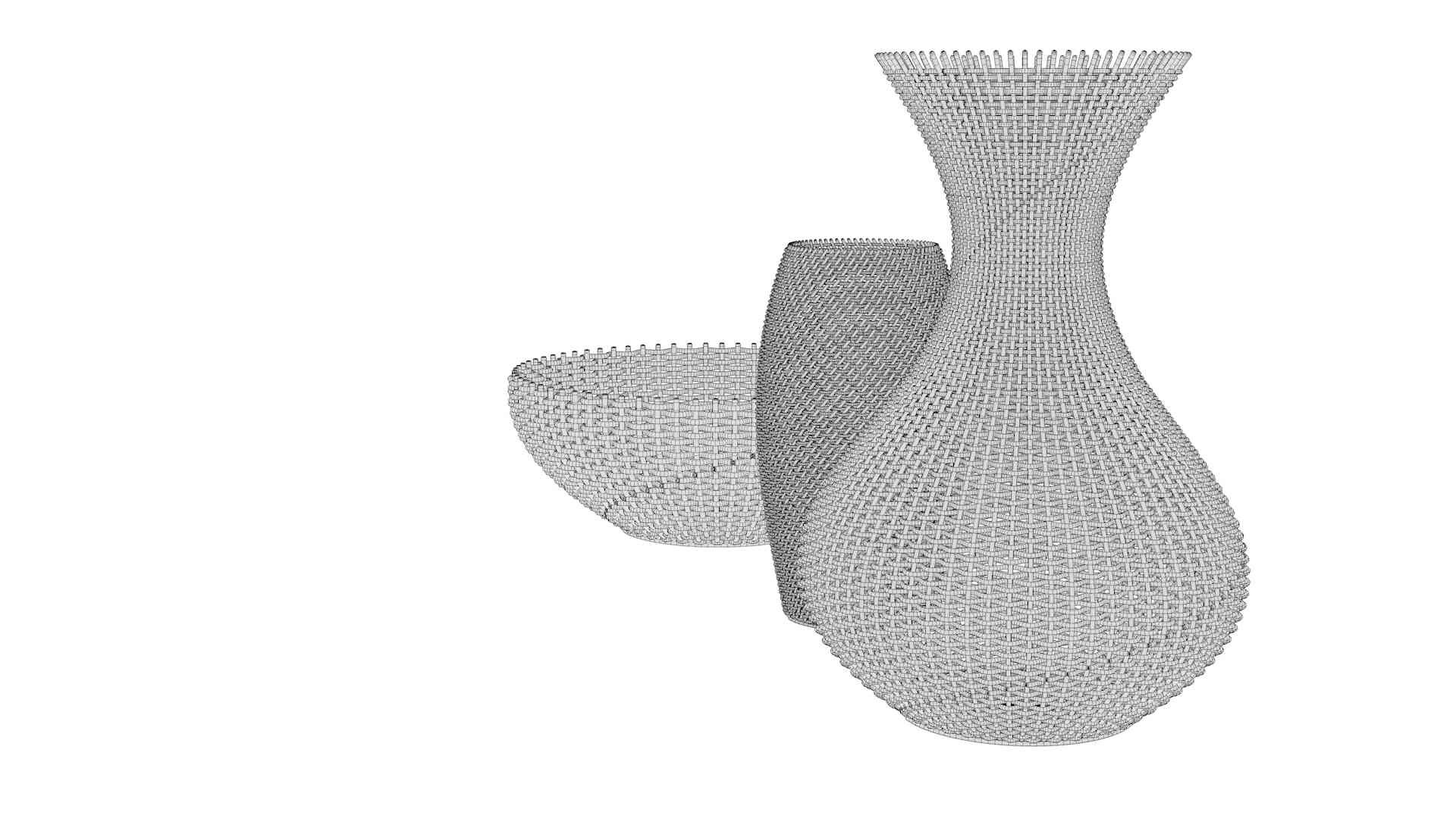 Wicker Baskets Hight Poy Models 3D model - TurboSquid 1784053