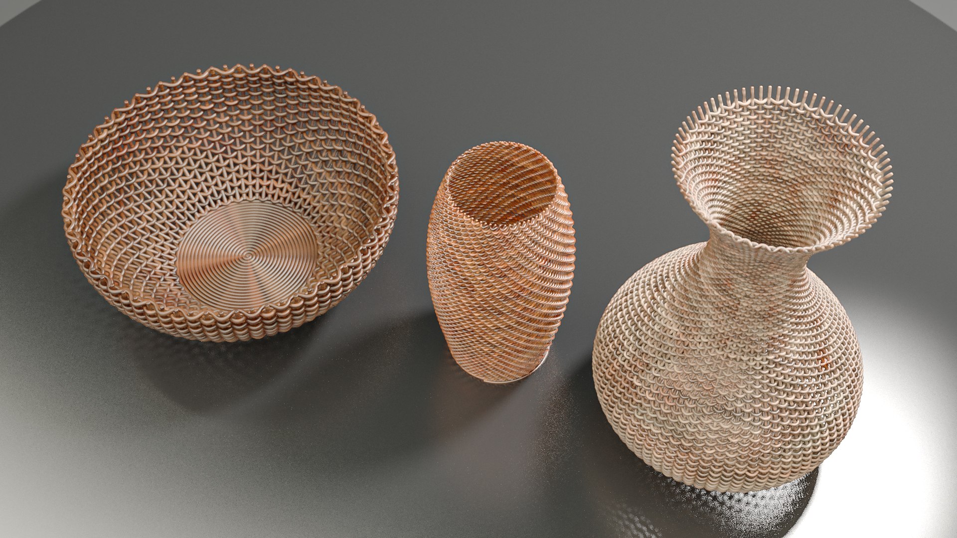 Wicker Baskets Hight Poy Models 3D model - TurboSquid 1784053