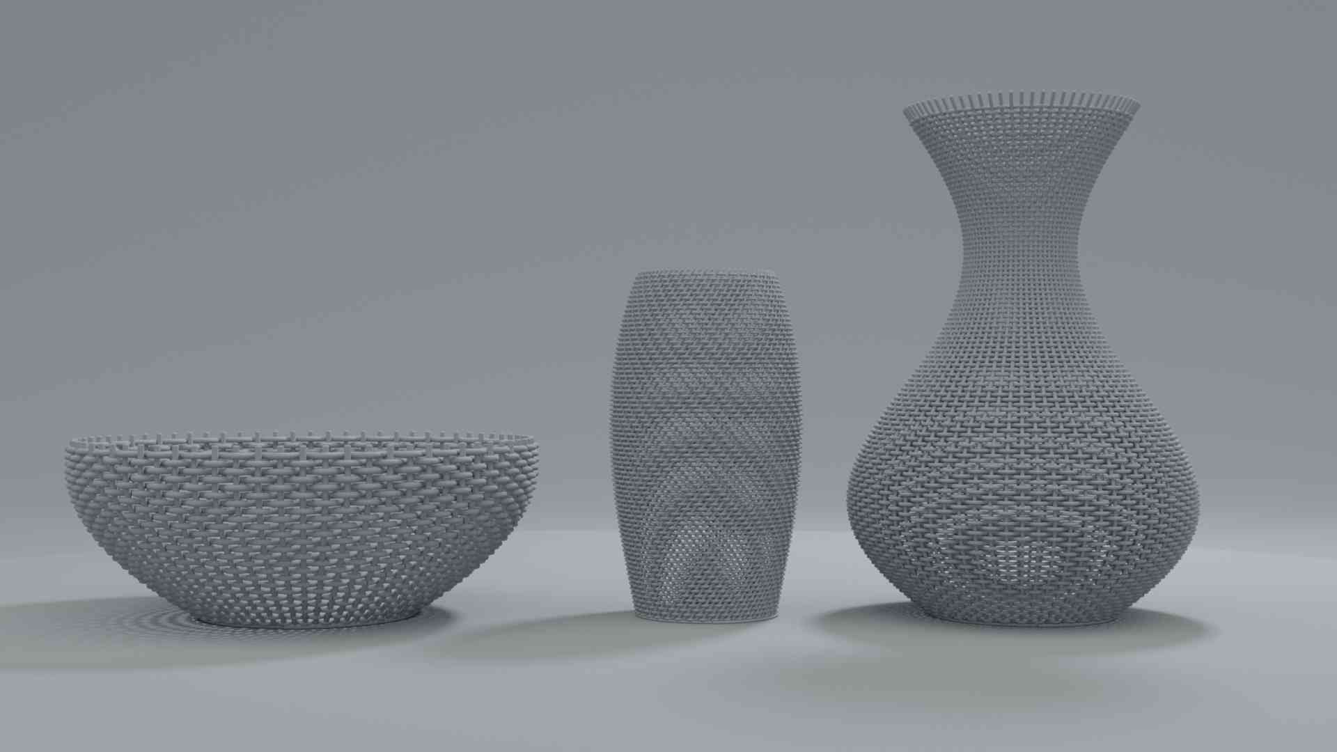 Wicker Baskets Hight Poy Models 3D model - TurboSquid 1784053