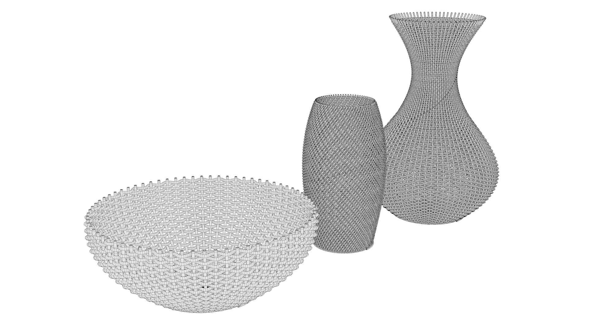 Wicker Baskets Hight Poy Models 3D model - TurboSquid 1784053