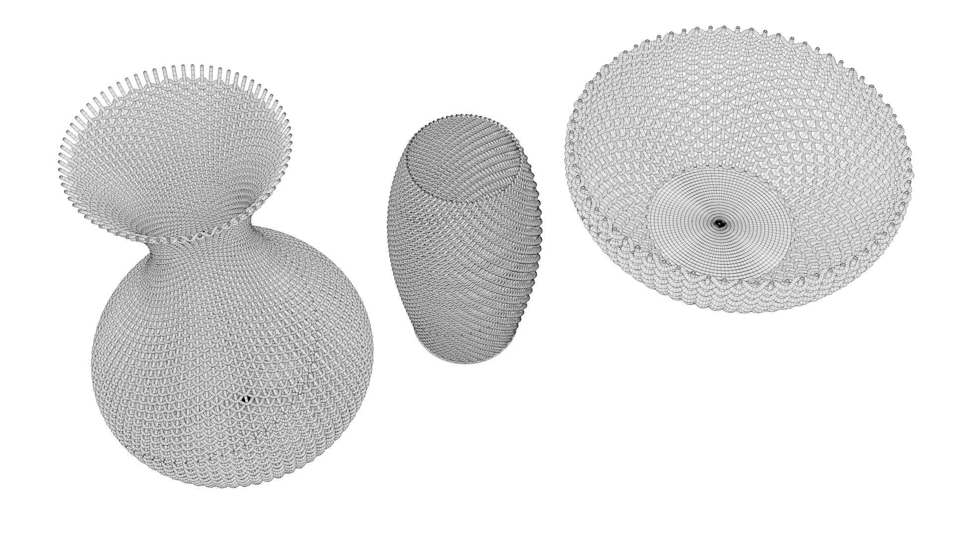 Wicker Baskets Hight Poy Models 3D model - TurboSquid 1784053