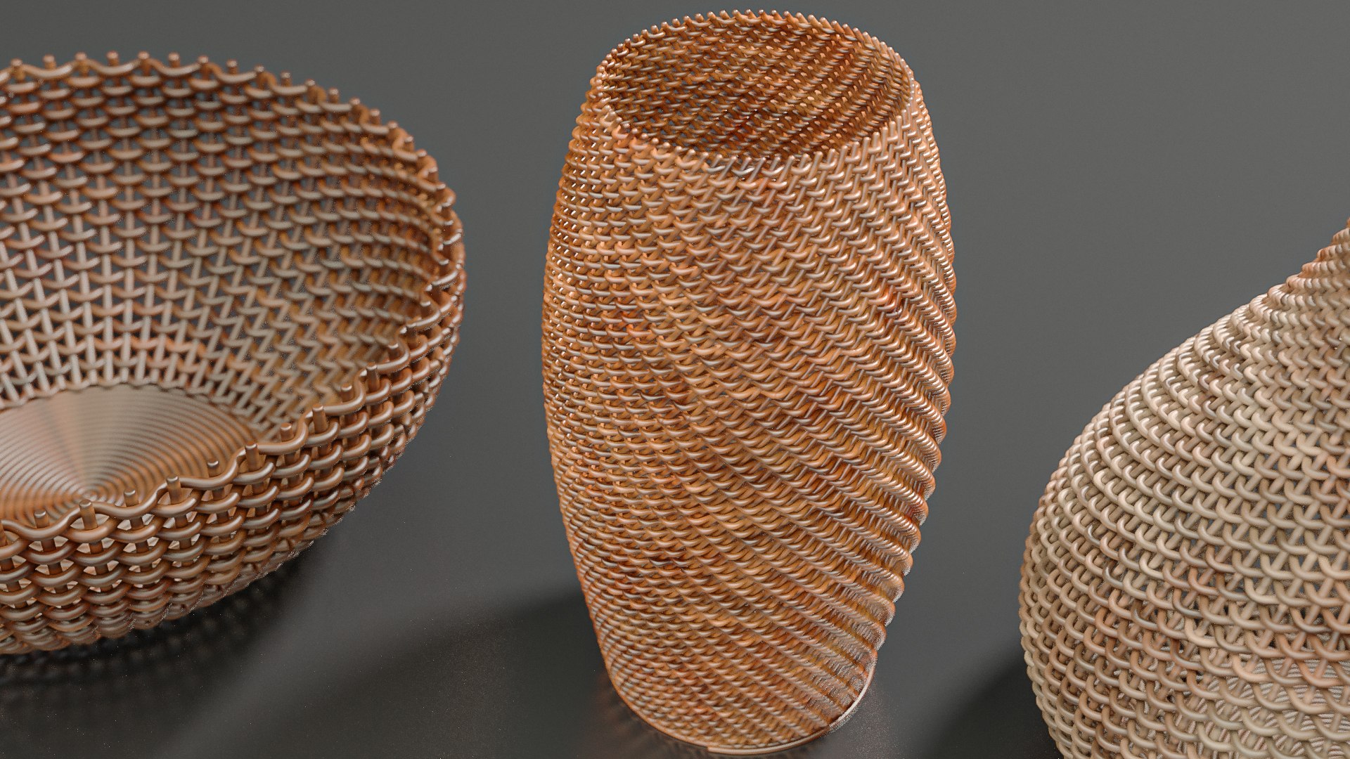 Wicker Baskets Hight Poy Models 3D model - TurboSquid 1784053