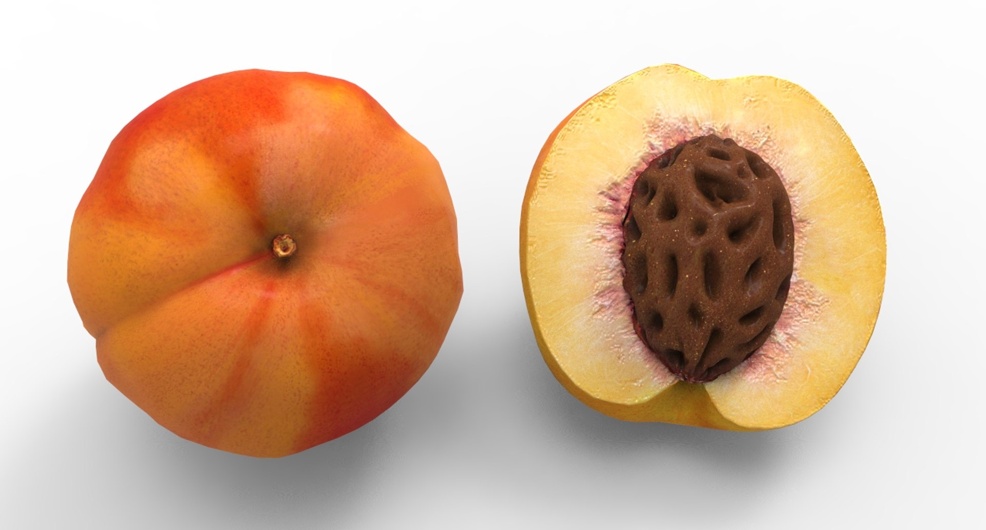 Peach fruit food model - TurboSquid 1534597