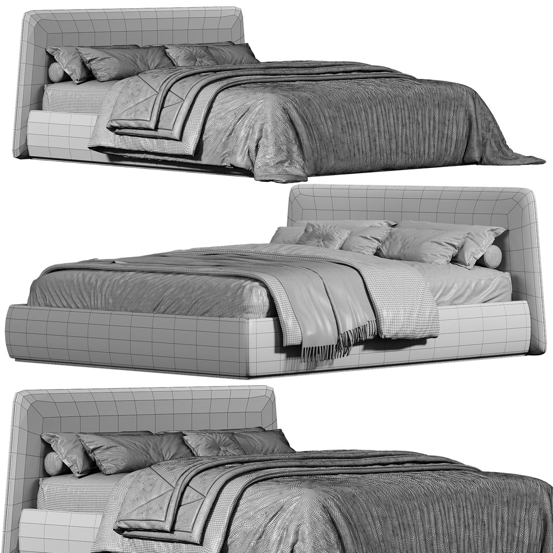 3D Bed Boca Slimbed - TurboSquid 2400872