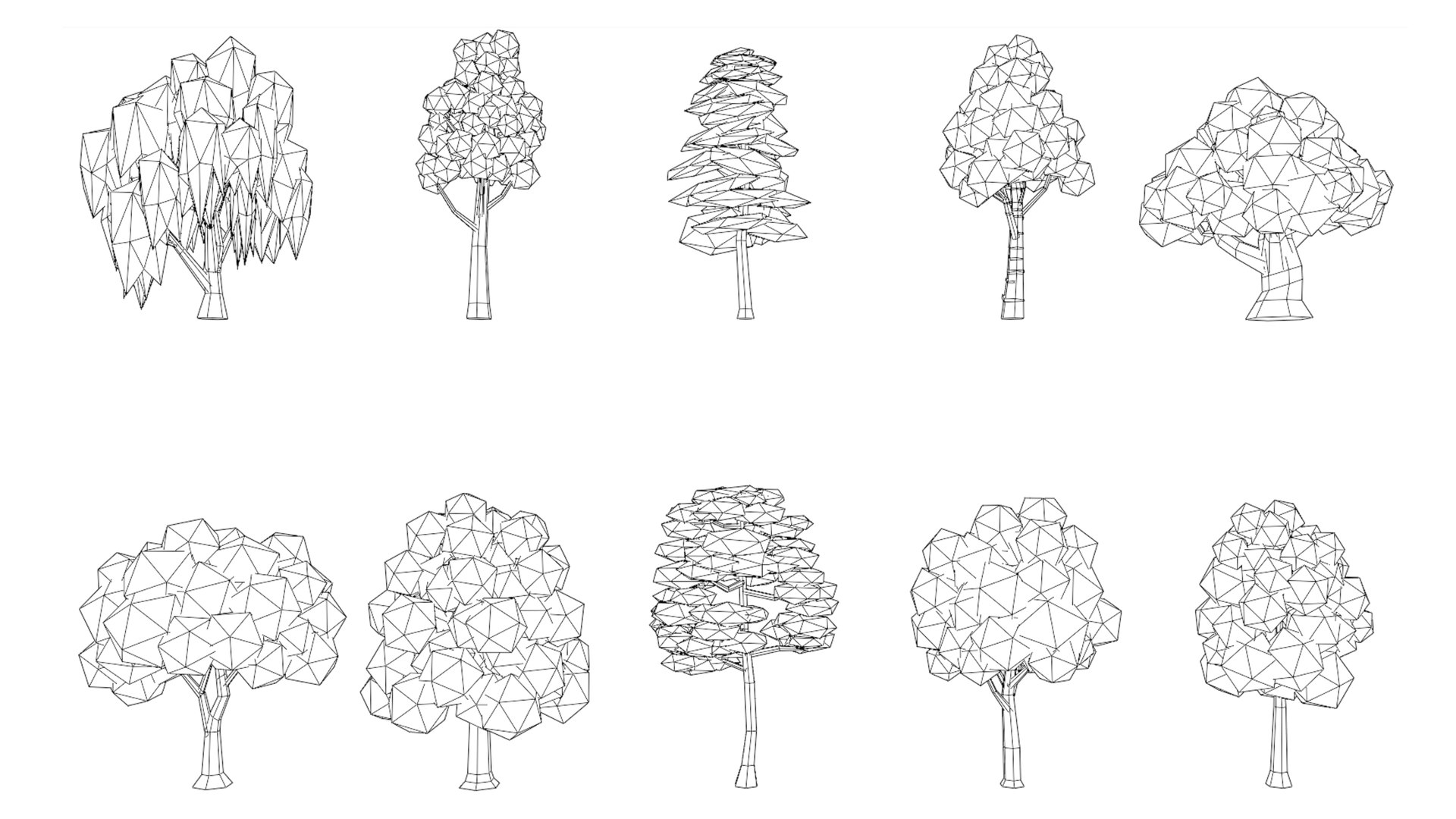 Low Poly Tree Pack 3 Model - TurboSquid 1925118