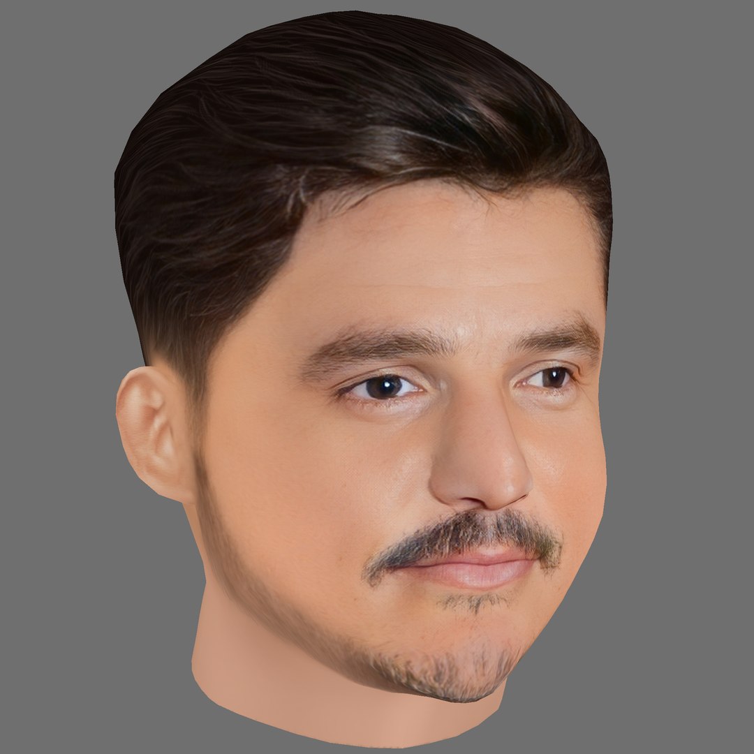 3D Pedro Pascal Head - Low Poly Head For Game - TurboSquid 2299634