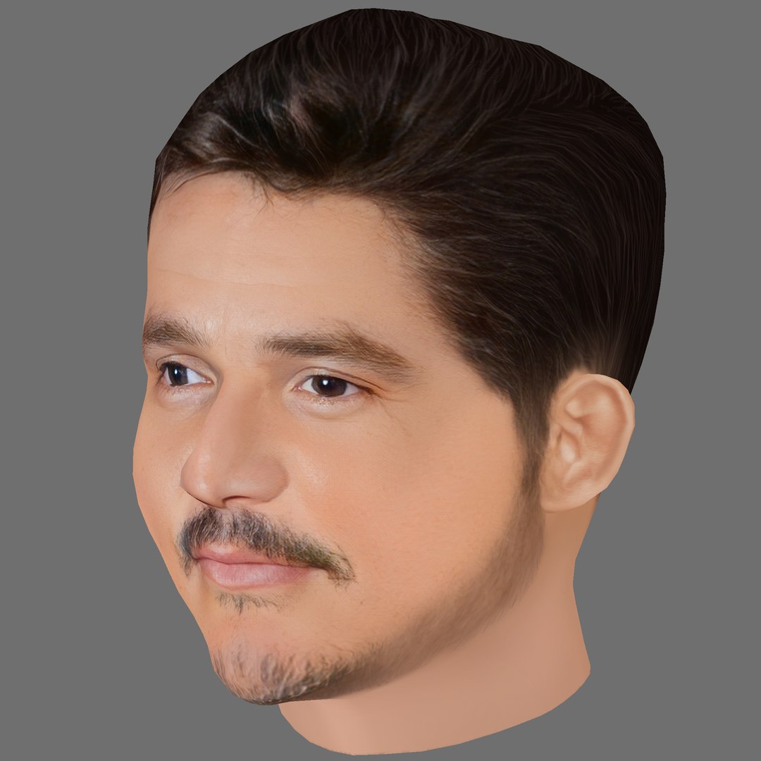3D Pedro Pascal Head - Low Poly Head For Game - TurboSquid 2299634