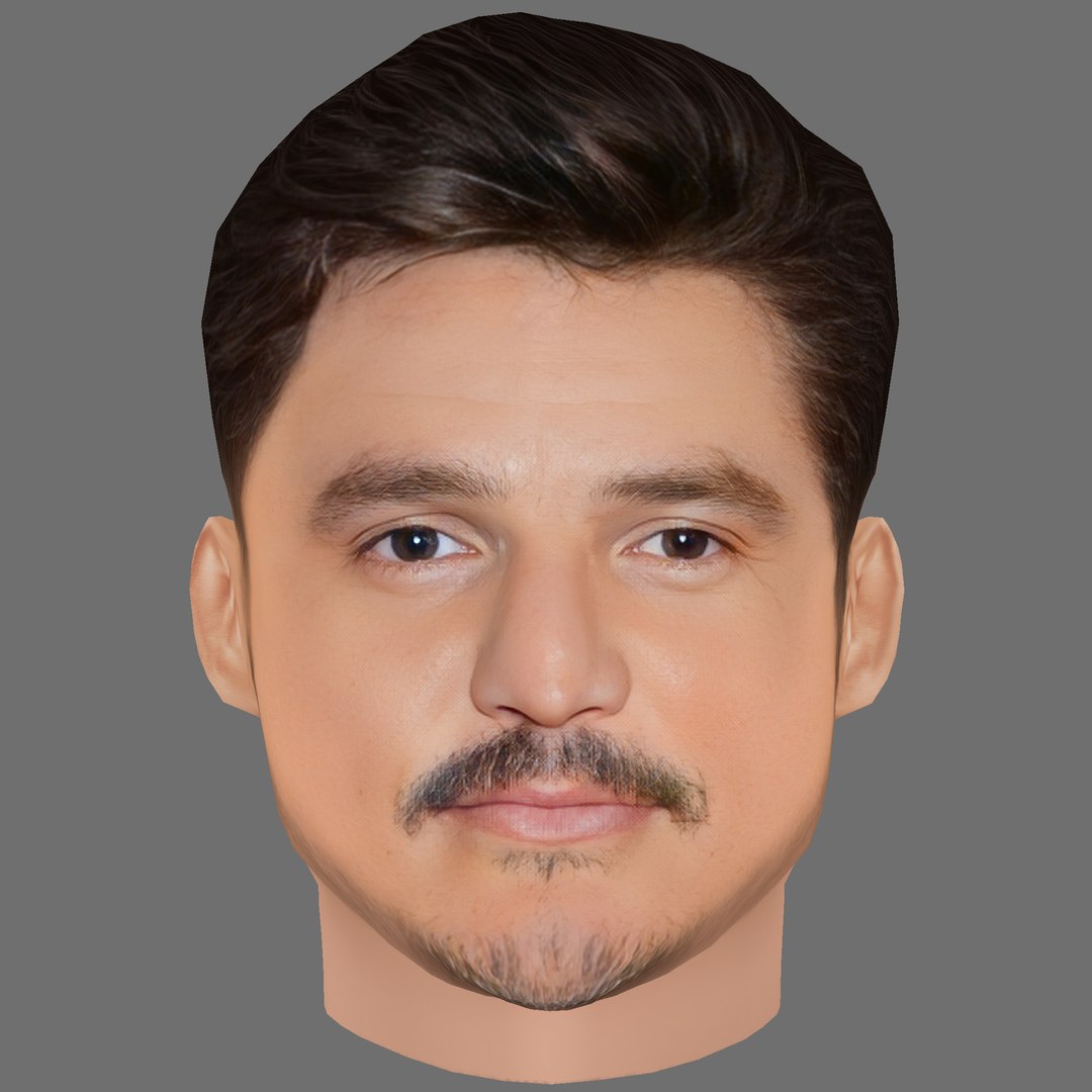 3D Pedro Pascal Head - Low Poly Head For Game - TurboSquid 2299634