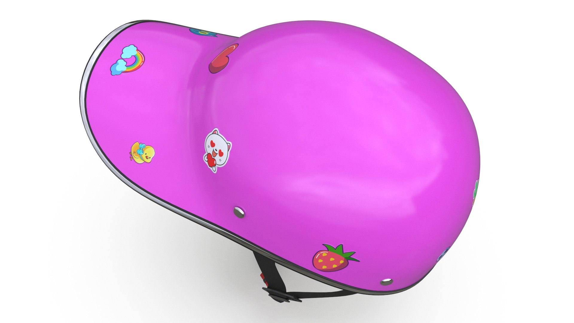 3D Model Pink Plastic Protective Moped Helmet - TurboSquid 2287206