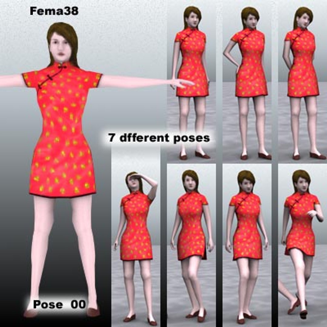 Human Female Girl 3d Model