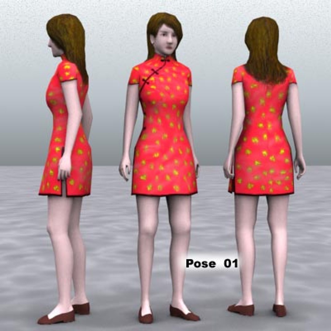 Human Female Girl 3d Model