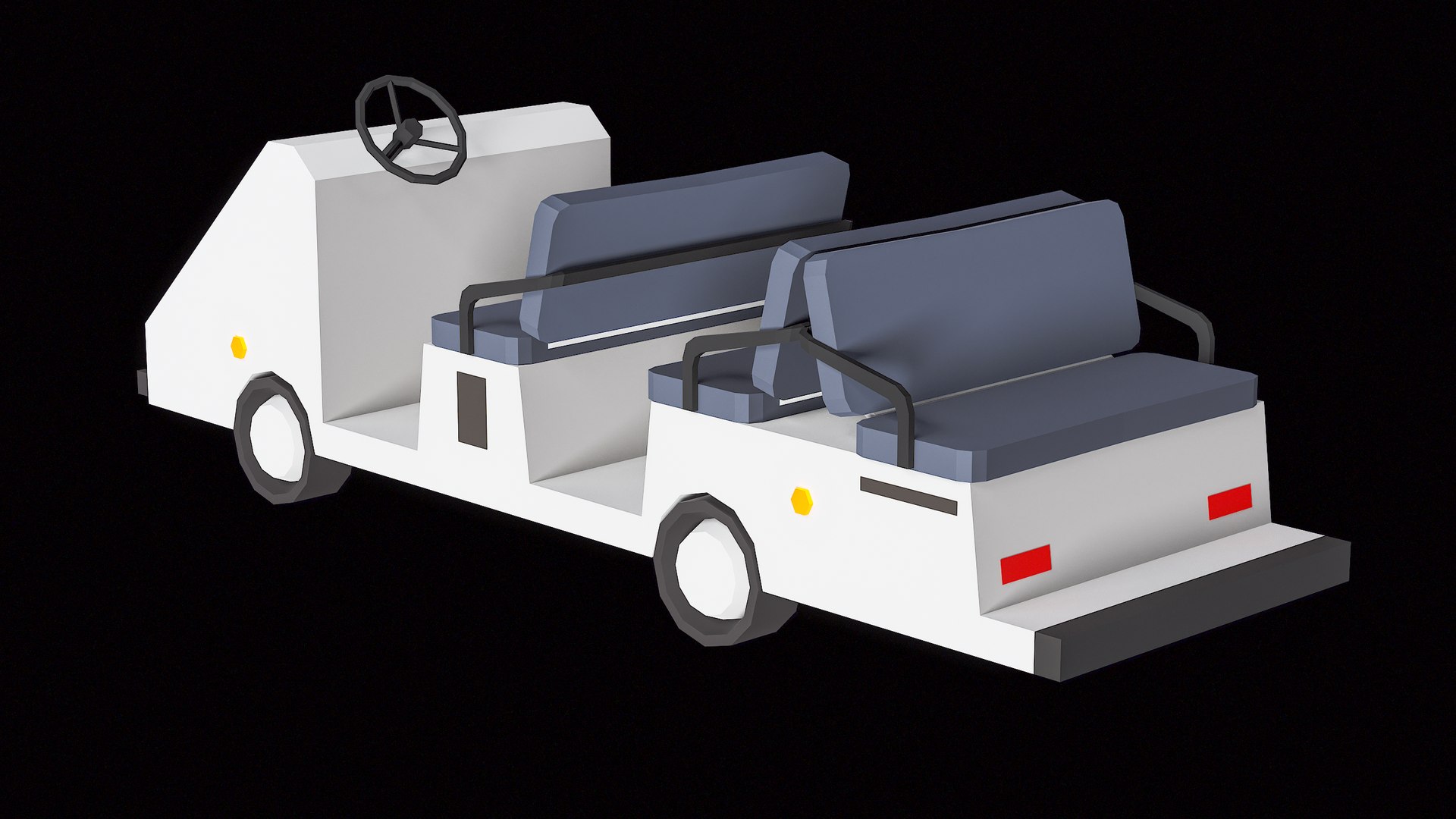 Cartoon Airport Cart 09 Lowpoly Vehicle PBR 3D Model - TurboSquid 2152817