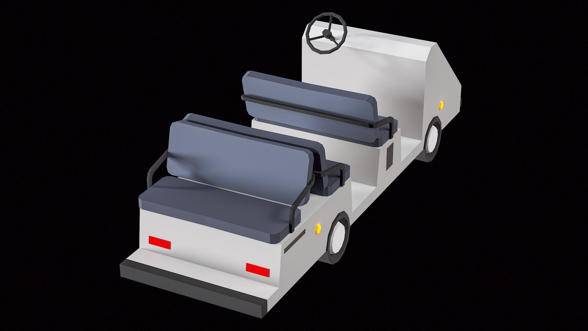 Cartoon Airport Cart 09 Lowpoly Vehicle PBR 3D Model - TurboSquid 2152817