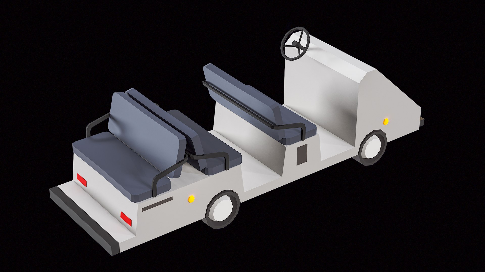 Cartoon Airport Cart 09 Lowpoly Vehicle PBR 3D Model - TurboSquid 2152817
