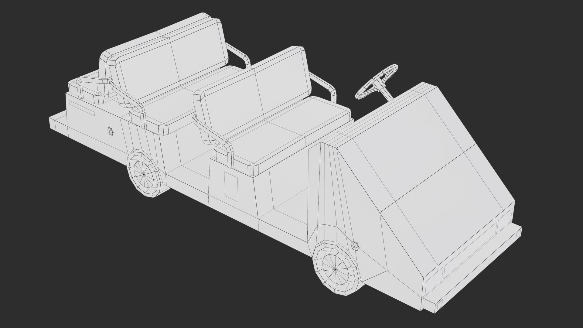 Cartoon Airport Cart 09 Lowpoly Vehicle PBR 3D Model - TurboSquid 2152817