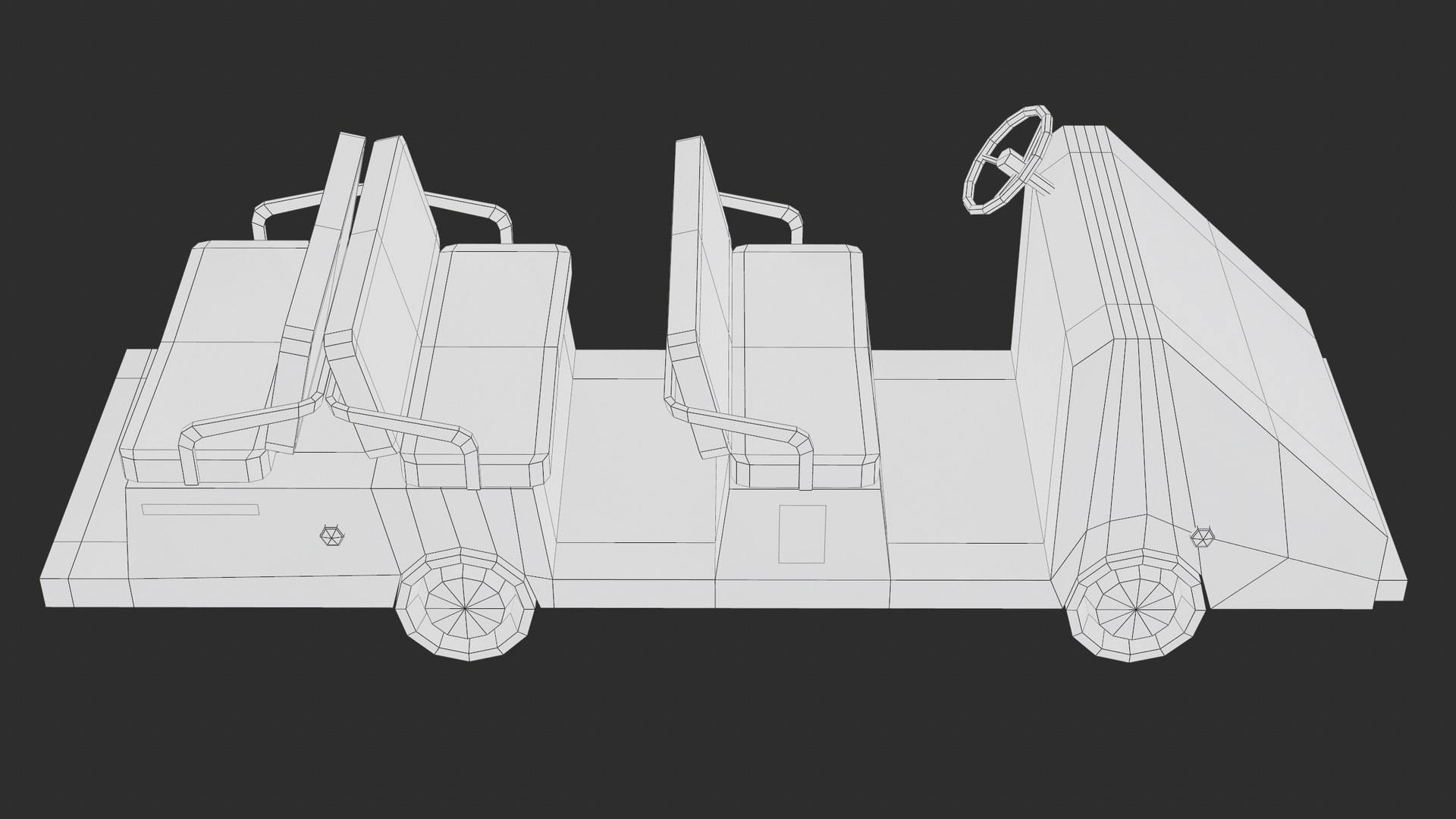 Cartoon Airport Cart 09 Lowpoly Vehicle PBR 3D Model - TurboSquid 2152817