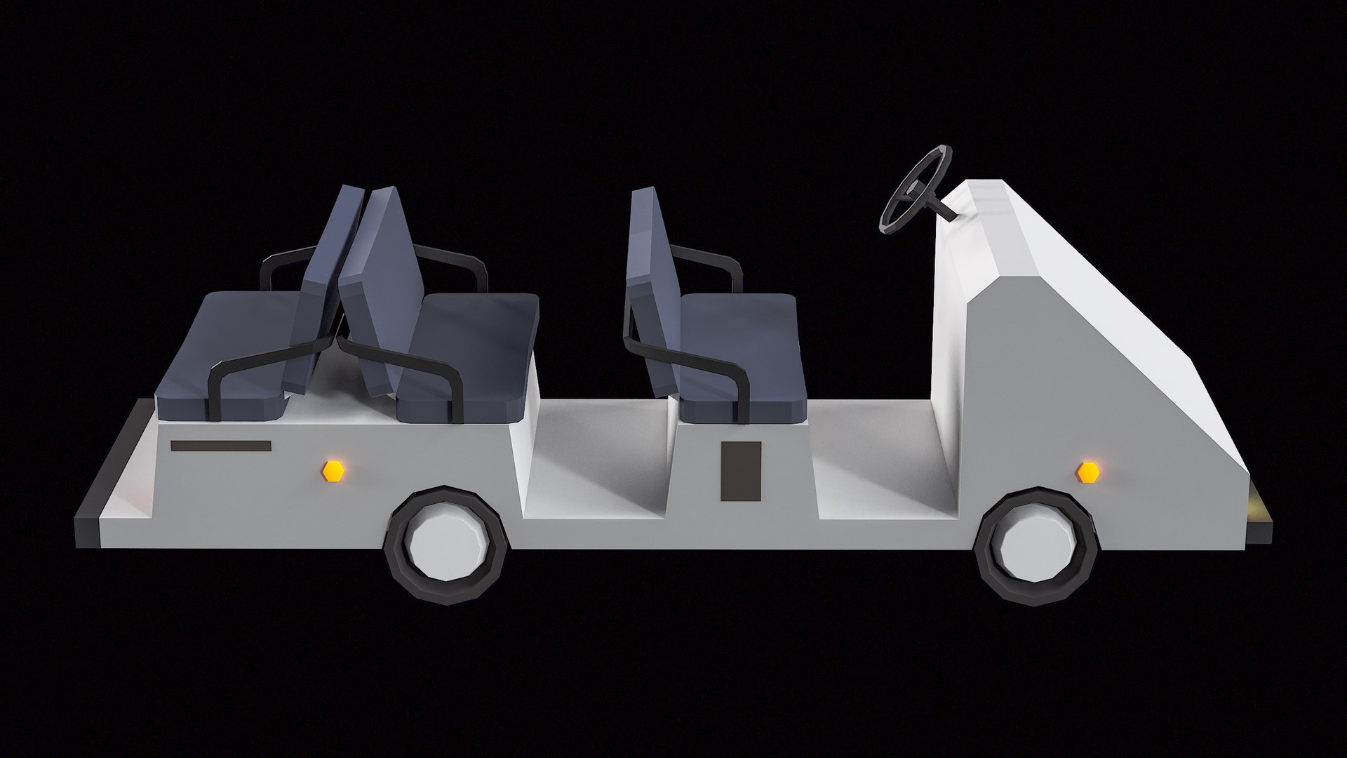 Cartoon Airport Cart 09 Lowpoly Vehicle PBR 3D Model - TurboSquid 2152817