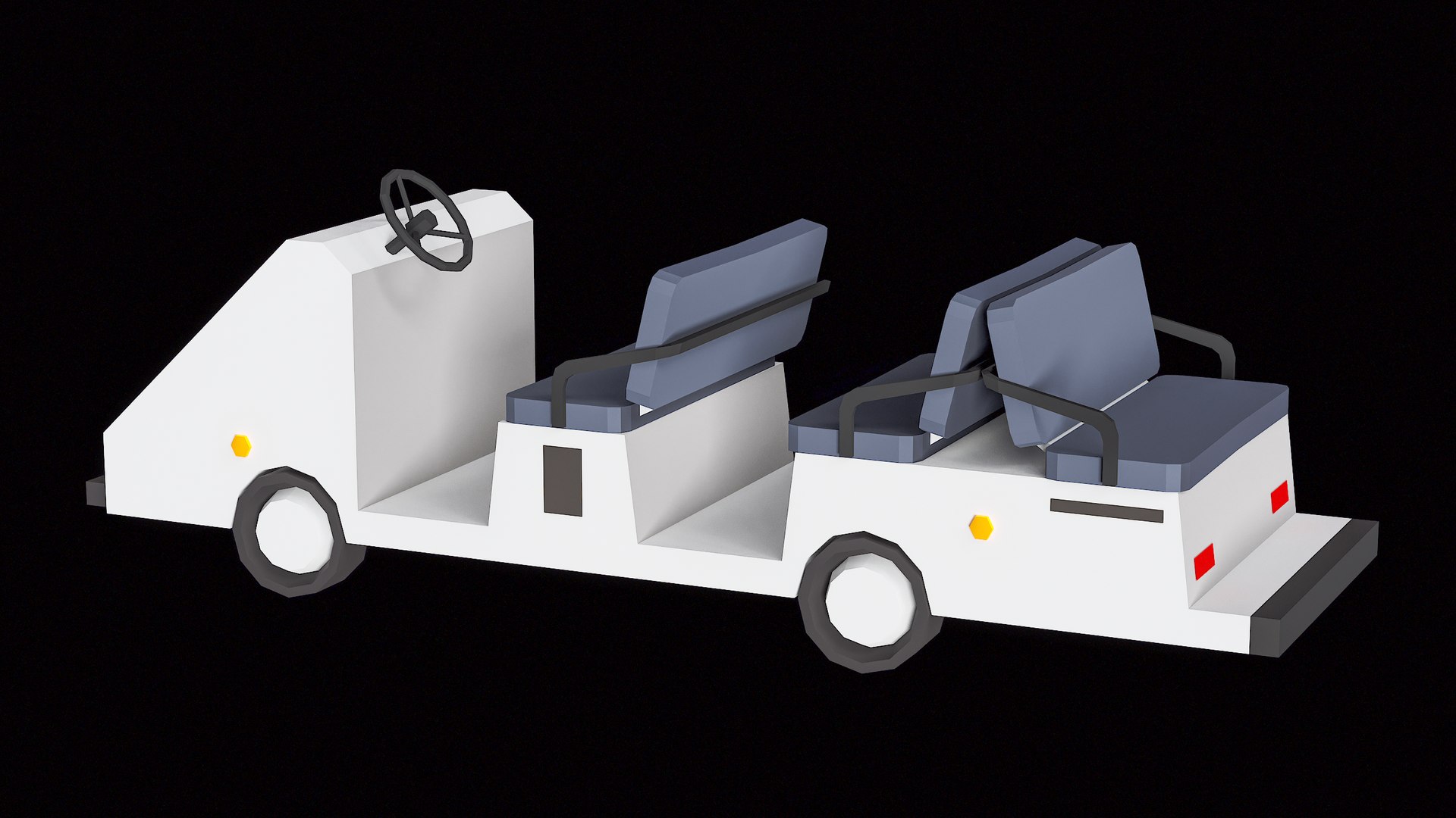Cartoon Airport Cart 09 Lowpoly Vehicle PBR 3D Model - TurboSquid 2152817