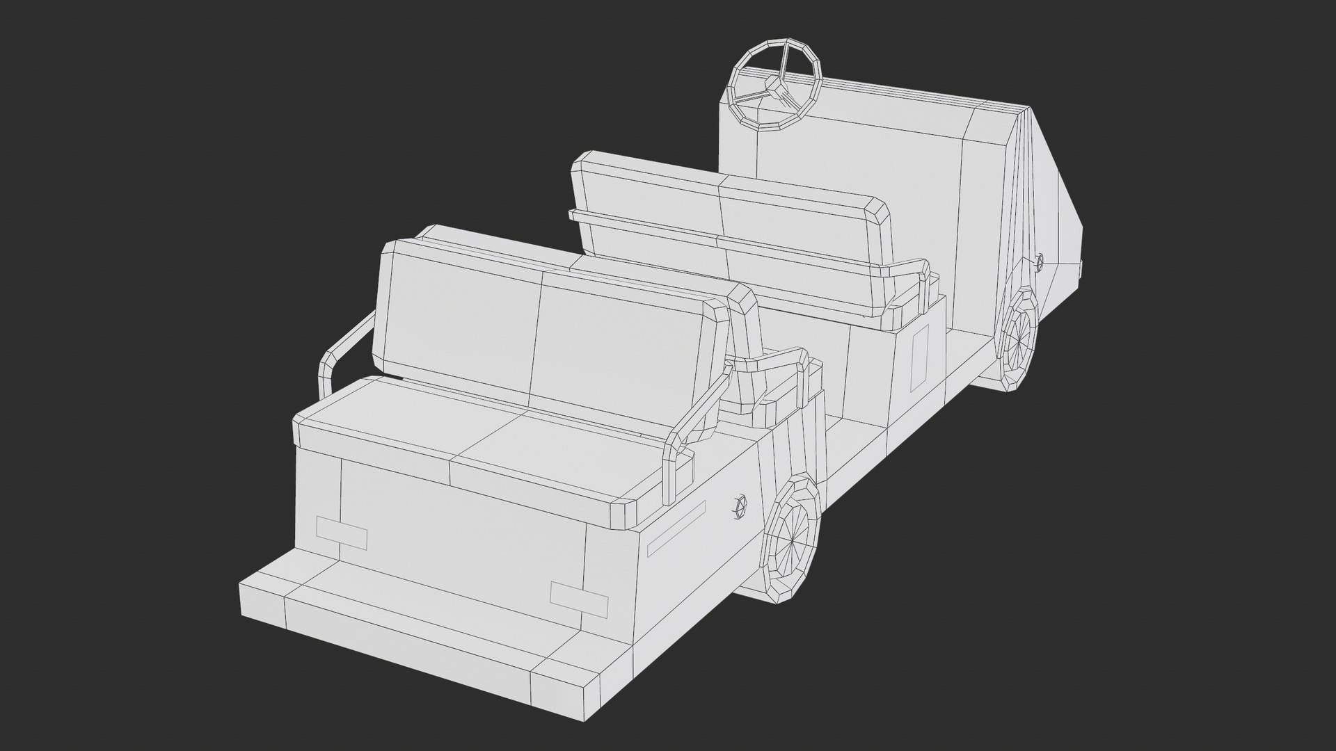 Cartoon Airport Cart 09 Lowpoly Vehicle PBR 3D Model - TurboSquid 2152817