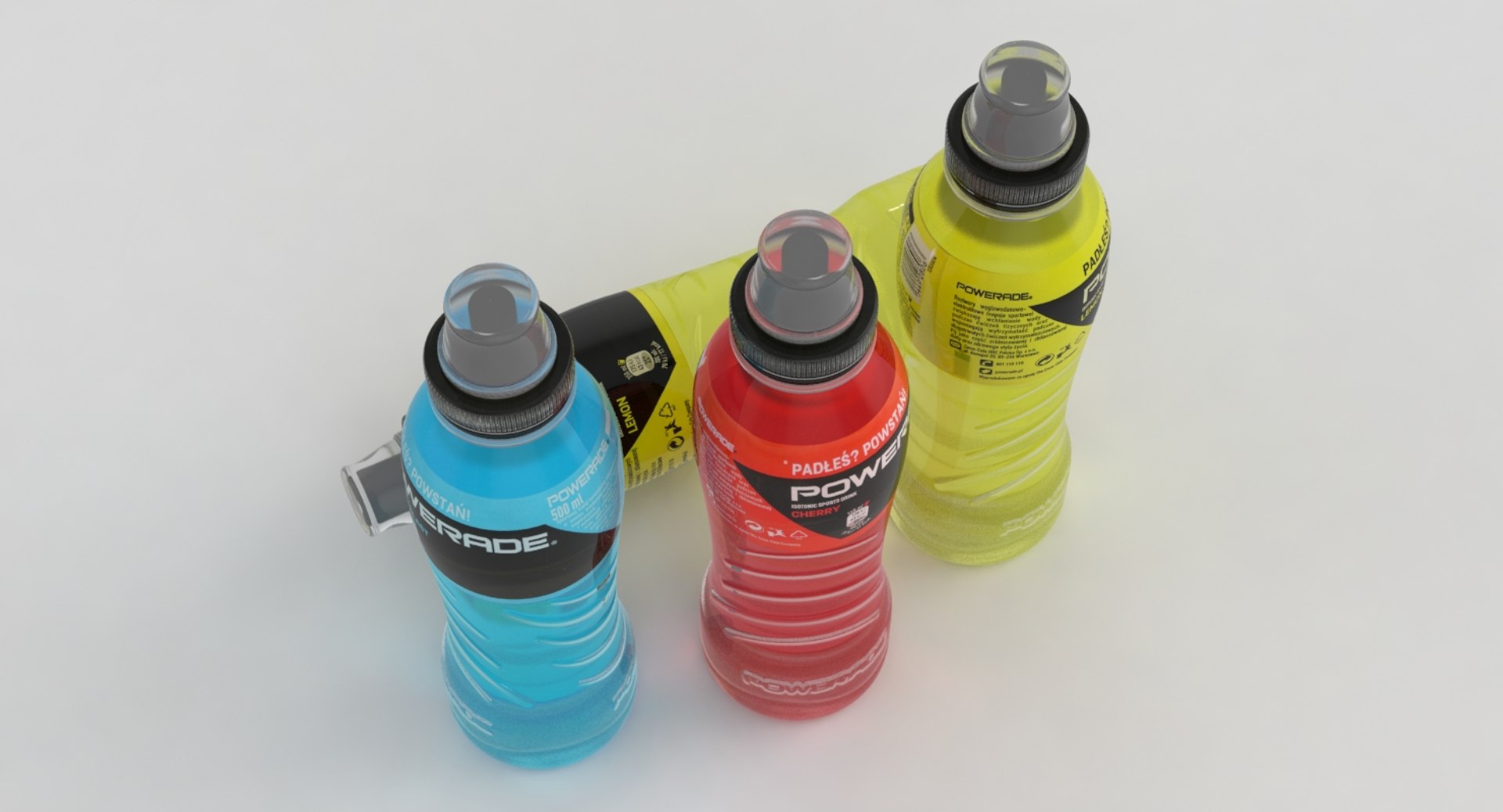 Powerade bottles 3D model - TurboSquid 1196625