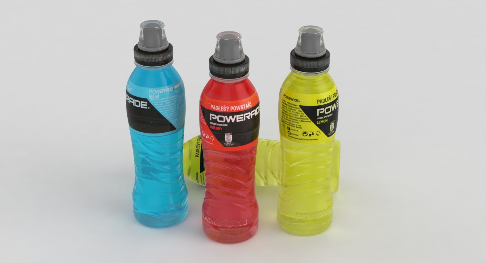 Powerade bottles 3D model - TurboSquid 1196625