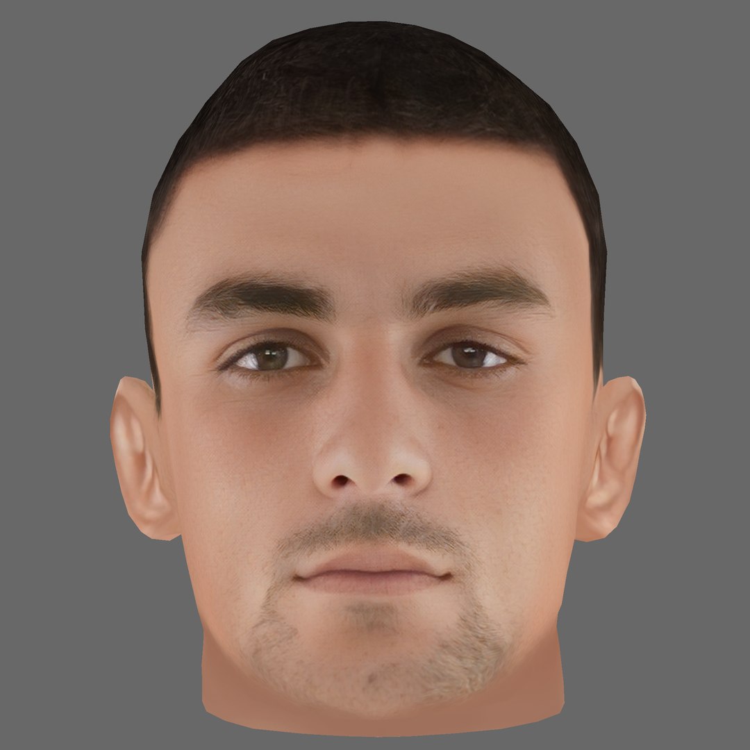 Ferran Torres Head - Low Poly Head For Game Low-poly 3D Model ...