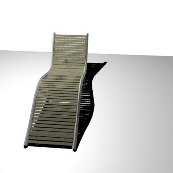 3d model pool chair