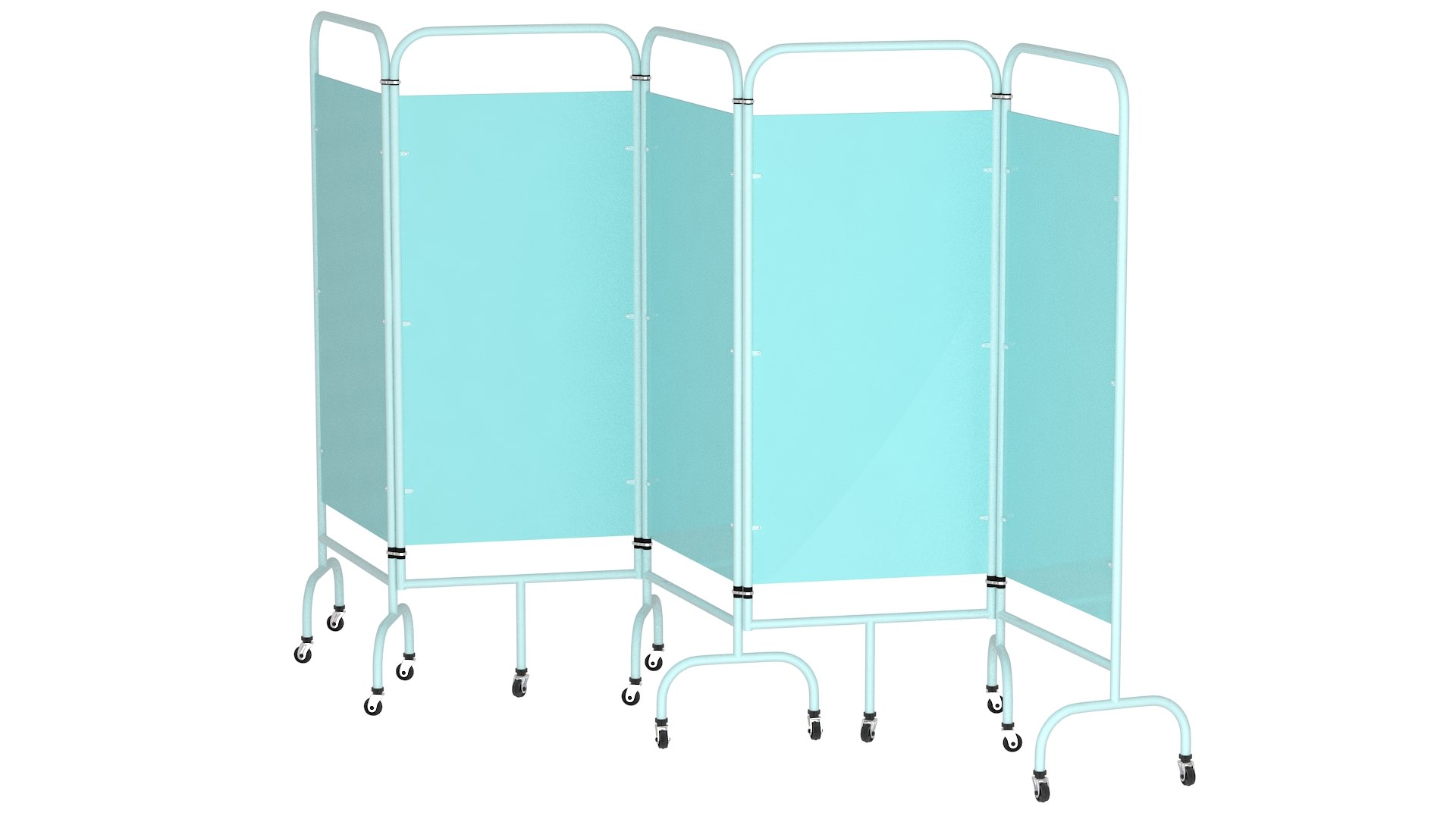 3D Mobile Folding Hospital Privacy Screen 03 - TurboSquid 2137397