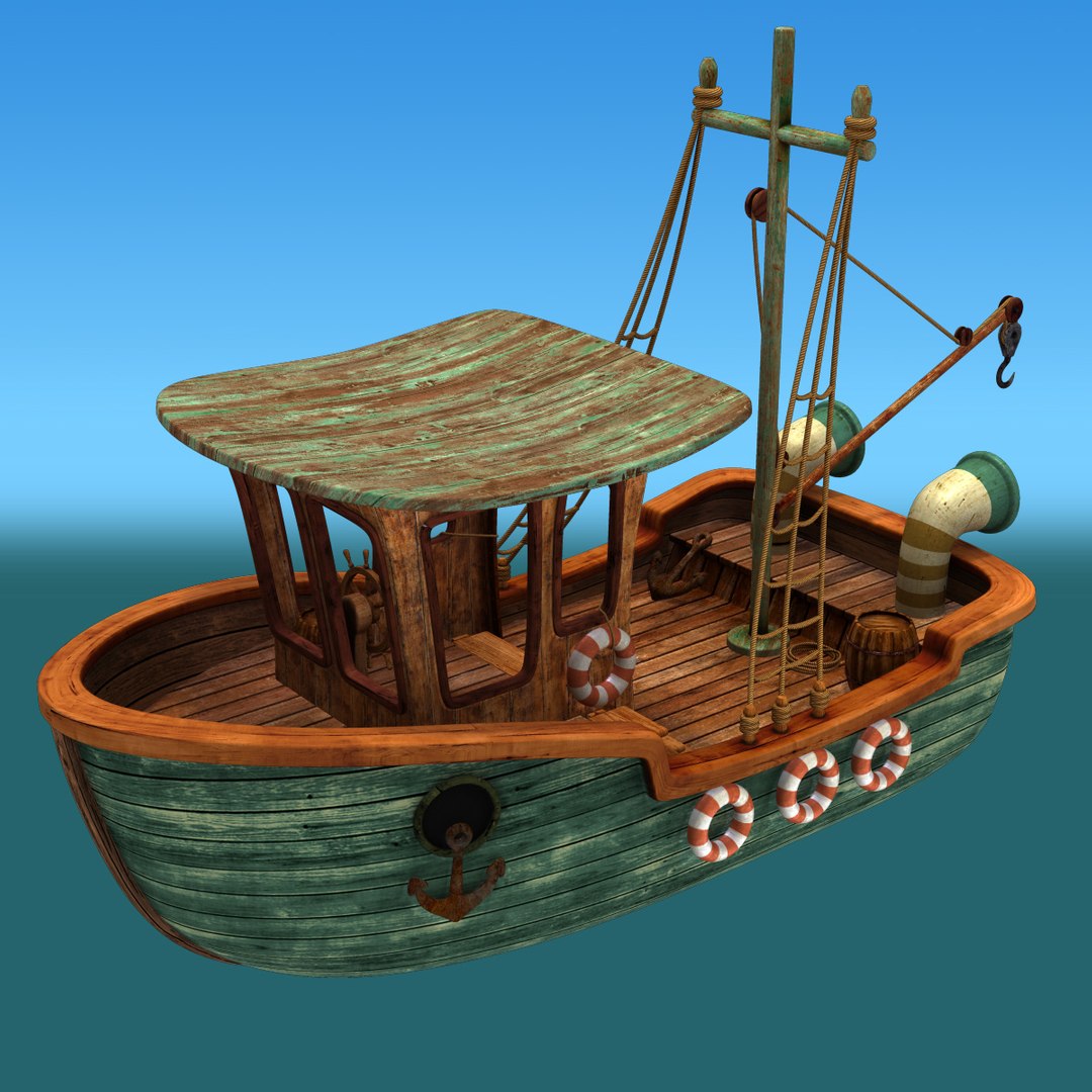 Maya Cartoon Boat
