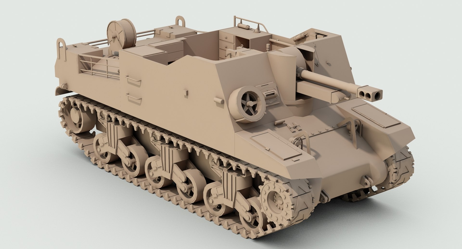 Ww2 Sexton Artillery 3d Max