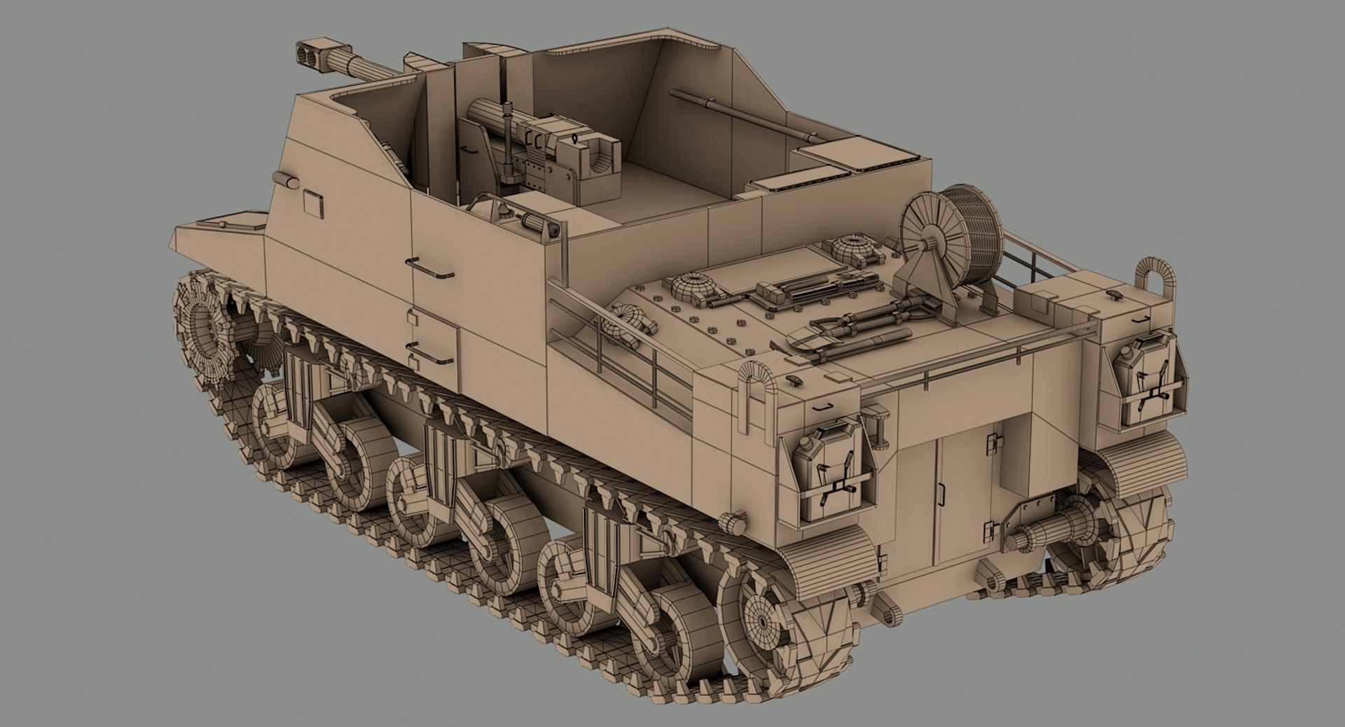 Ww2 Sexton Artillery 3d Max