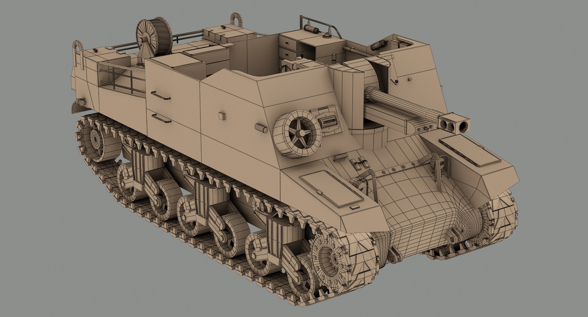 Ww2 Sexton Artillery 3d Max