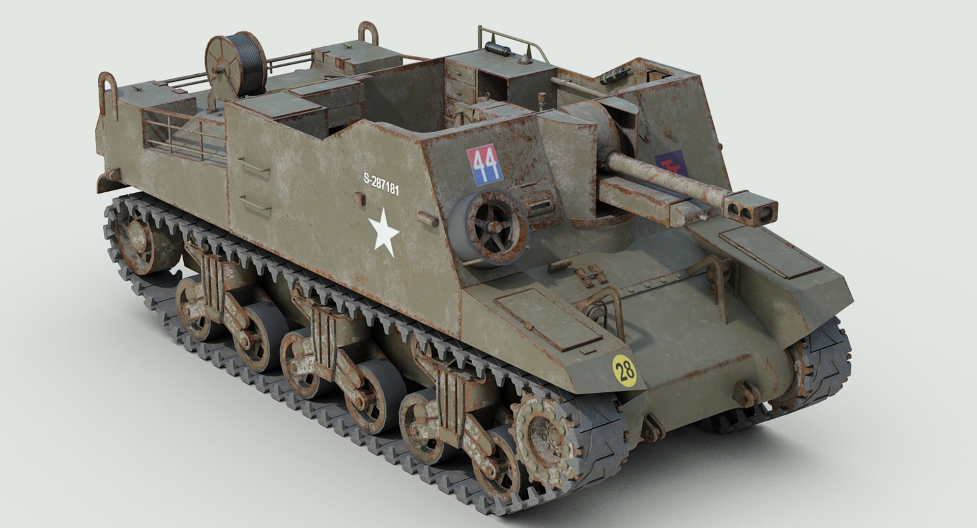 Ww2 Sexton Artillery 3d Max