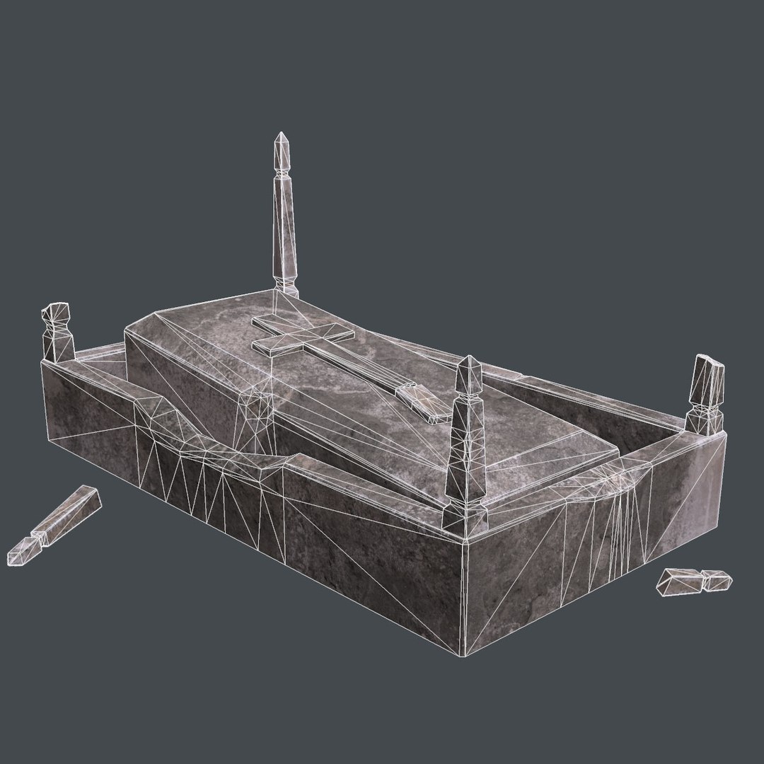 3d Model Gravestone Ready Unity