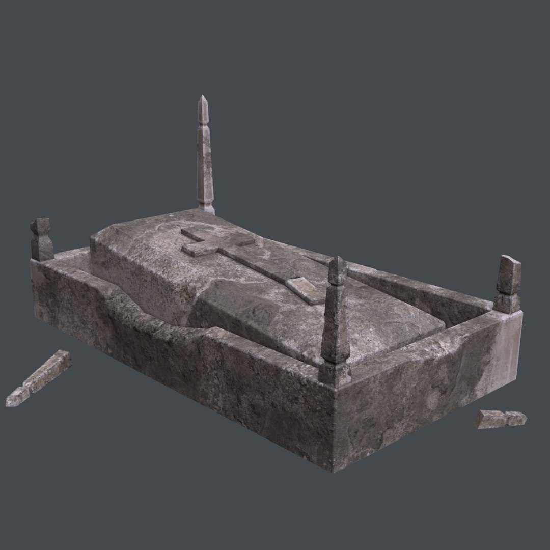 3d Model Gravestone Ready Unity