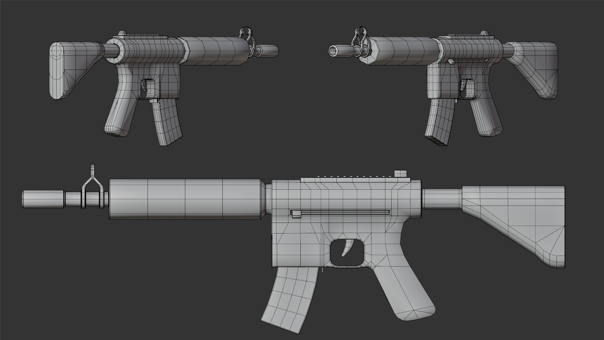 3D Character Military Bull with Weapon Rifle - TurboSquid 1898193