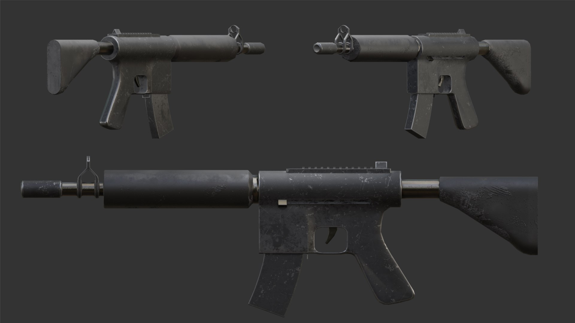 3D Character Military Bull with Weapon Rifle - TurboSquid 1898193