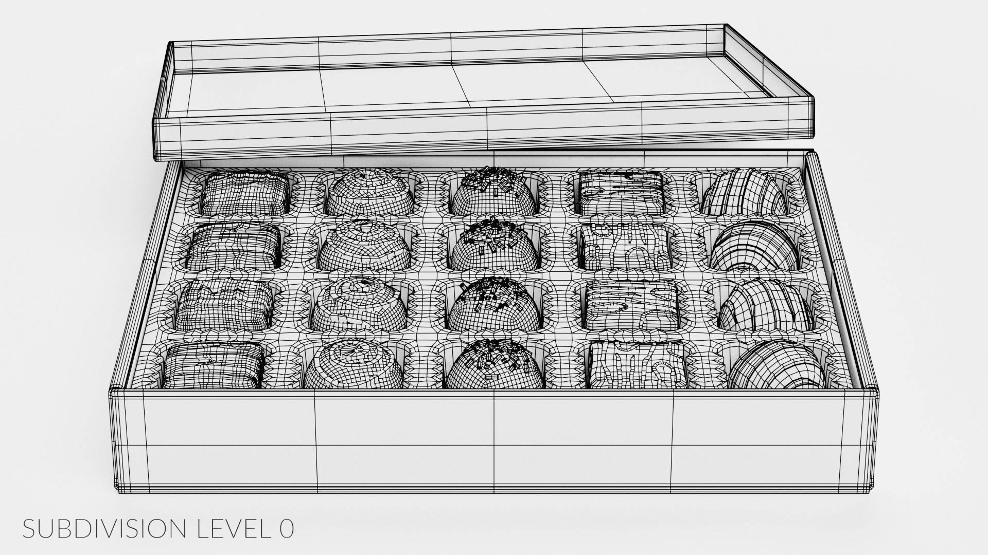 Chocolate box 3D model - TurboSquid 1518532