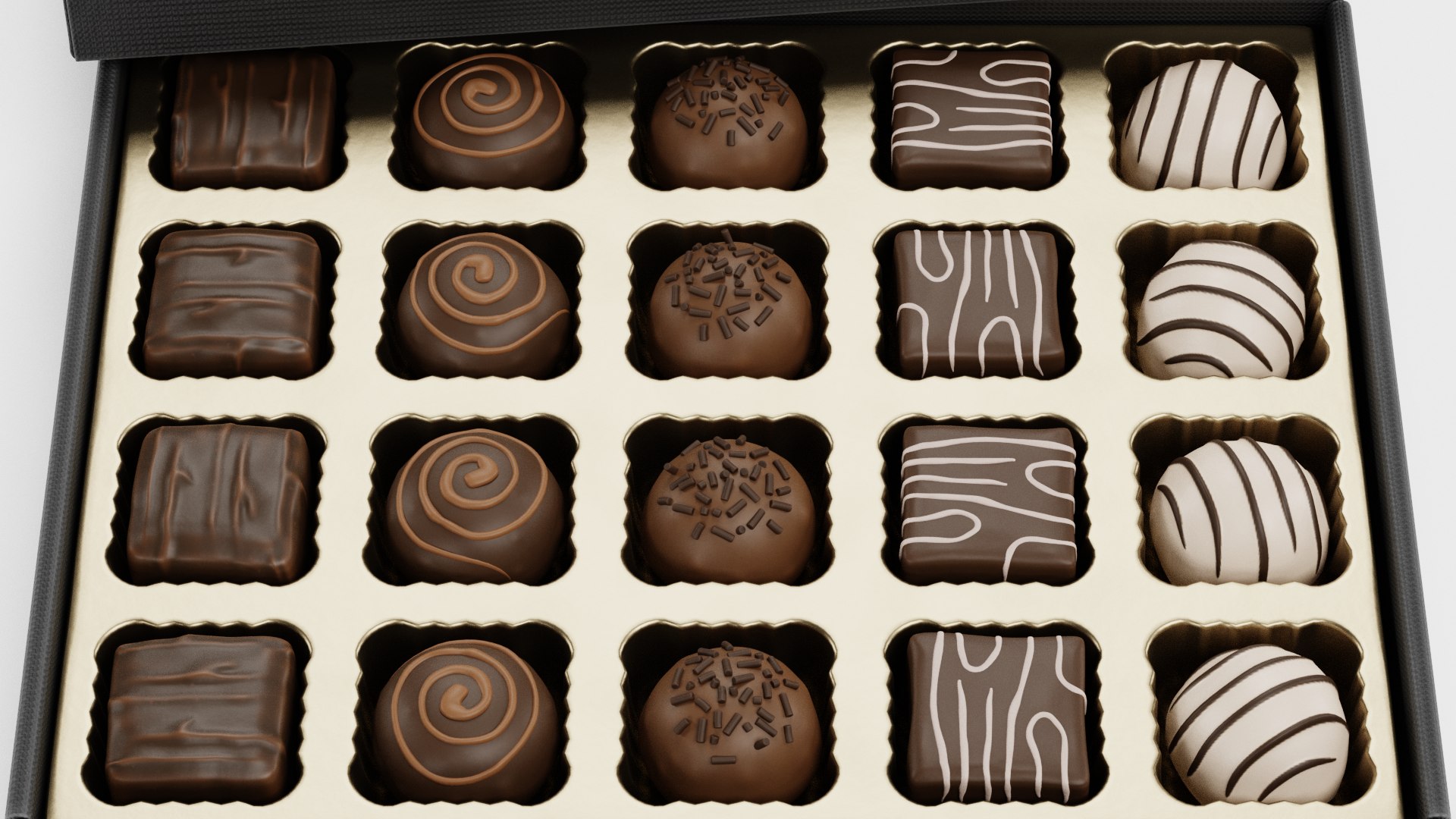 Chocolate box 3D model - TurboSquid 1518532