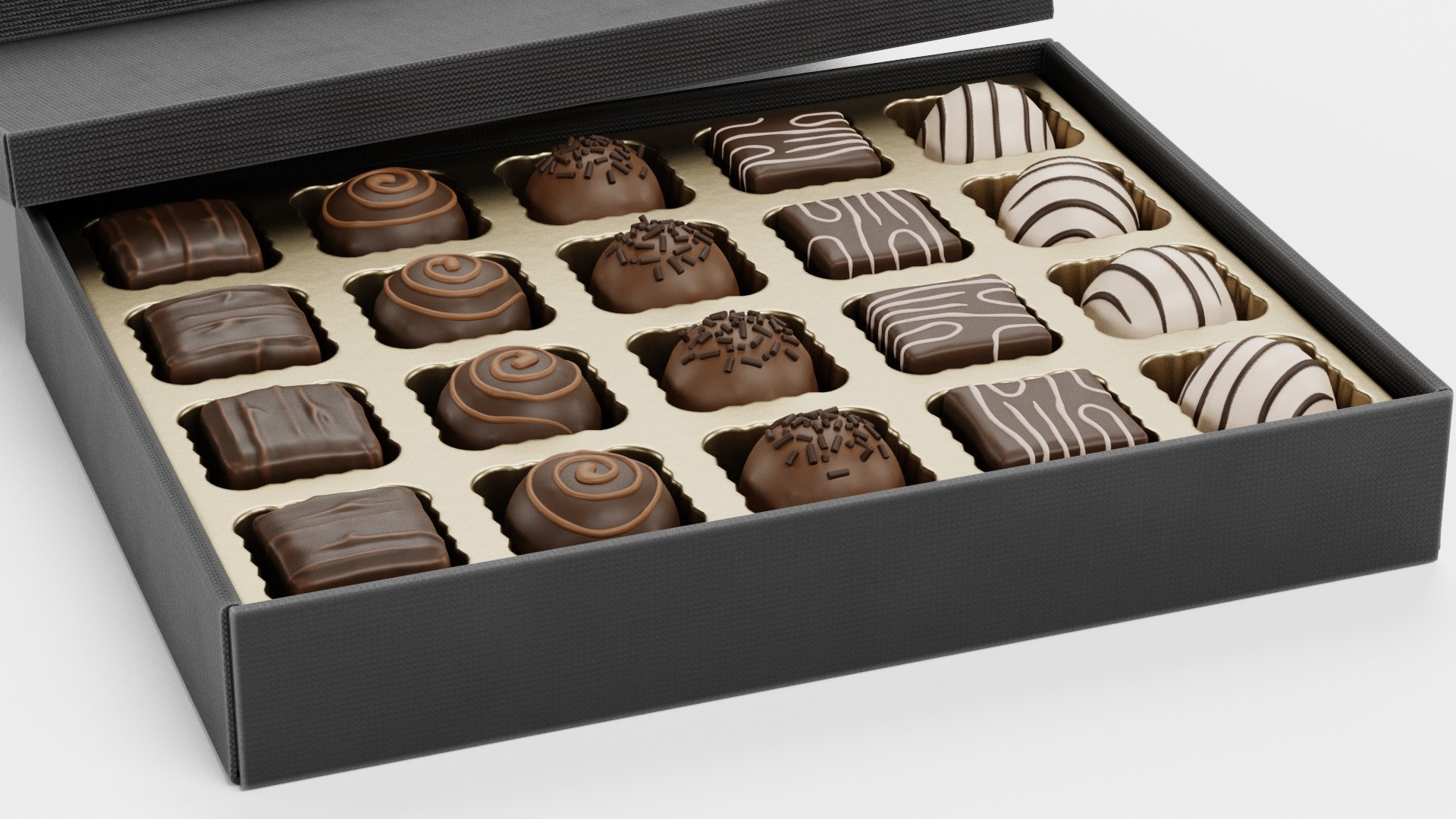 Chocolate box 3D model - TurboSquid 1518532