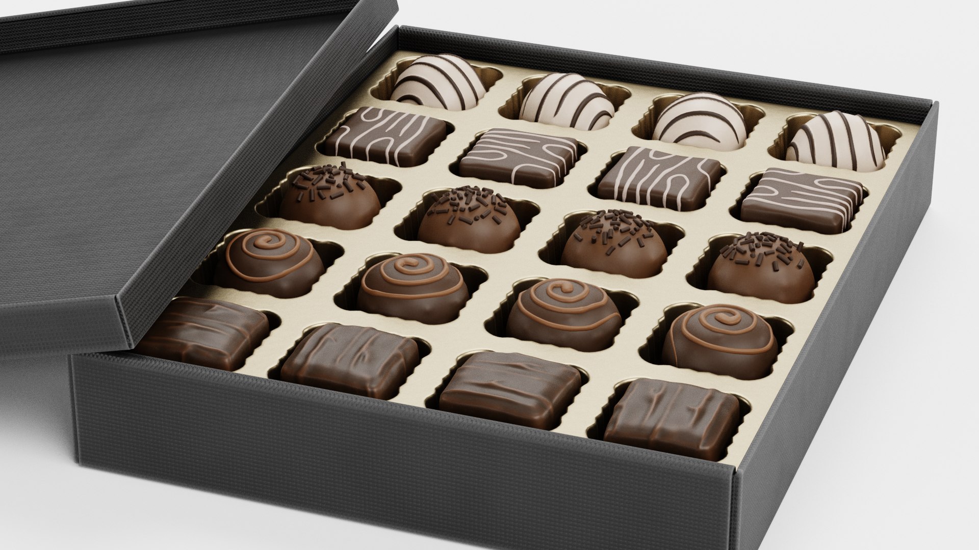 Chocolate box 3D model - TurboSquid 1518532