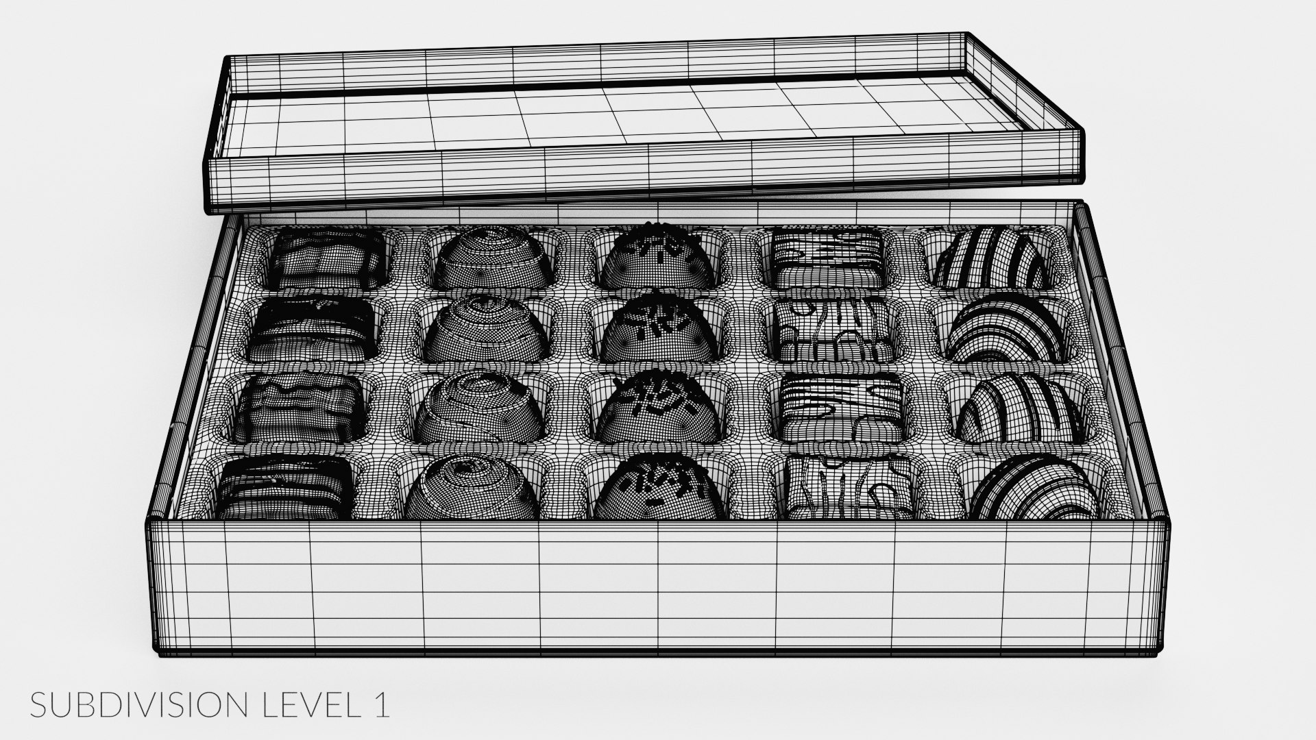 Chocolate box 3D model - TurboSquid 1518532