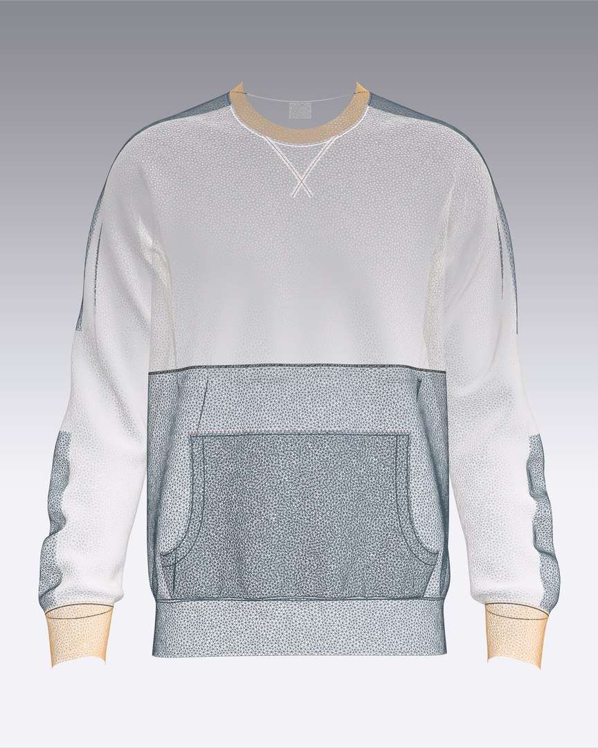 Raglan With Pocket Sweatshirt 3D Model - TurboSquid 2029387
