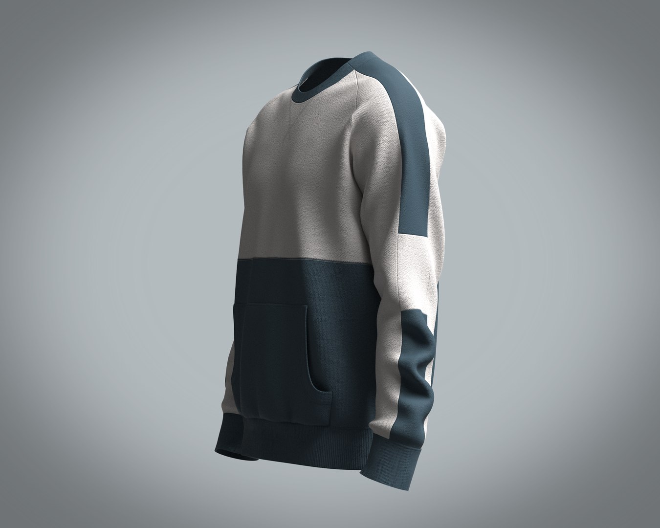 Raglan With Pocket Sweatshirt 3D Model - TurboSquid 2029387