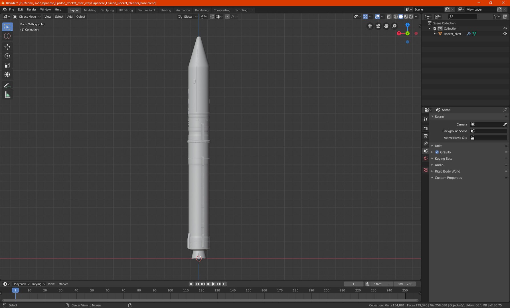 Japanese Epsilon Rocket 3D - TurboSquid 2040470