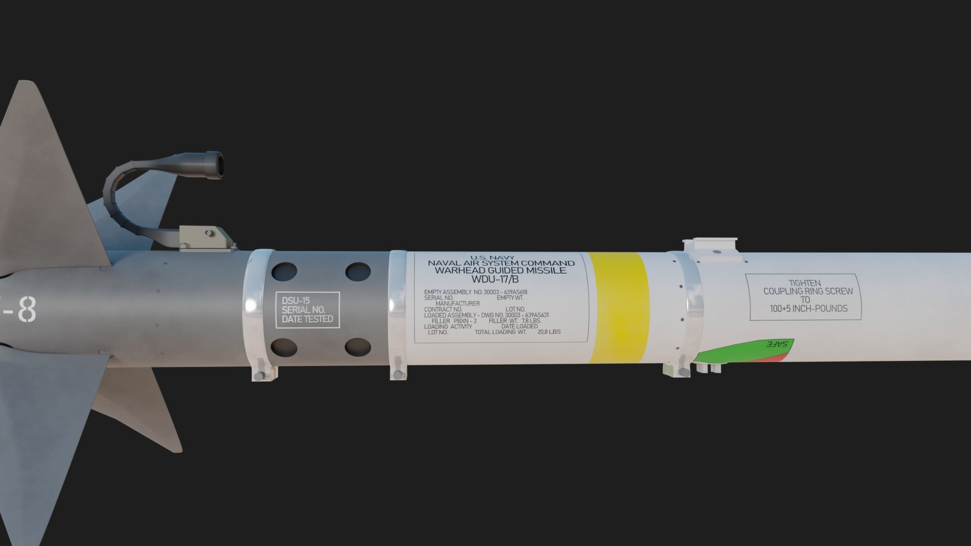 Aim-9M Sidewinder Missile Model - TurboSquid 2141532